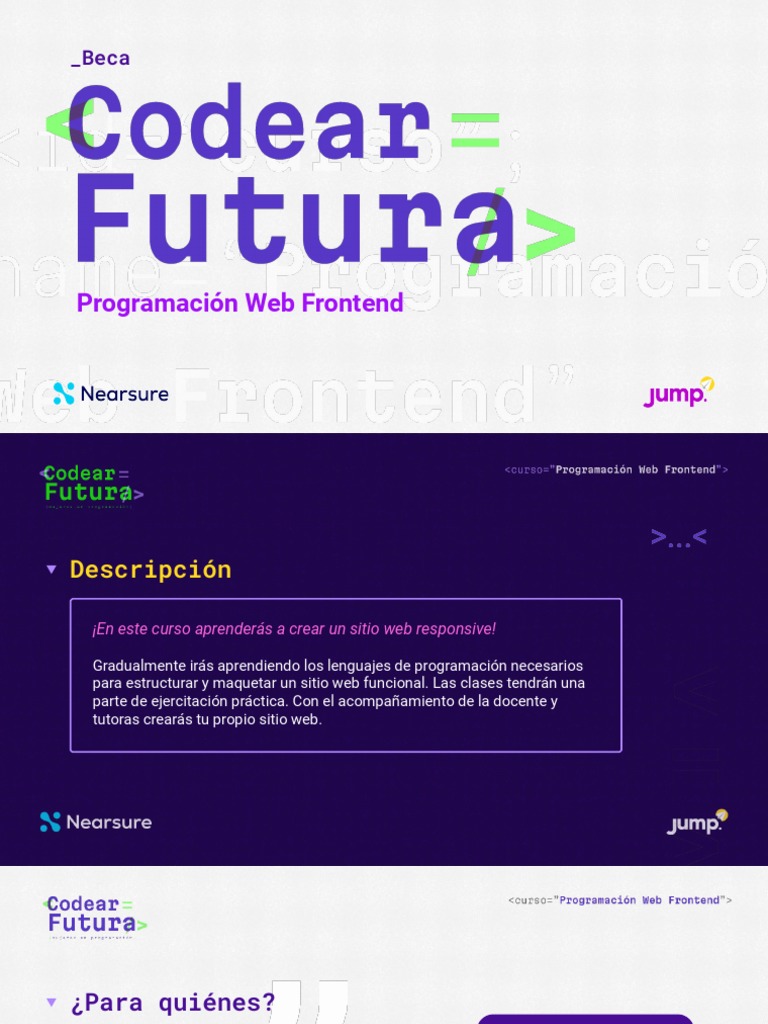 Programación Web Frontend: - Beca | PDF