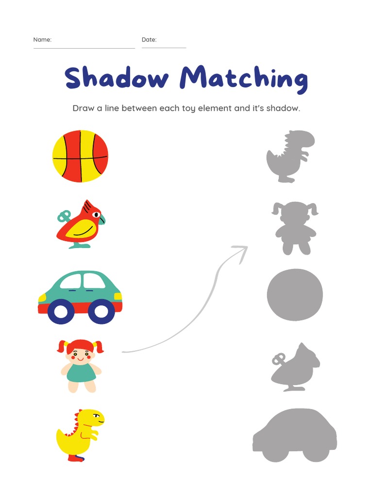 Shadow Matching for Kids | PDF