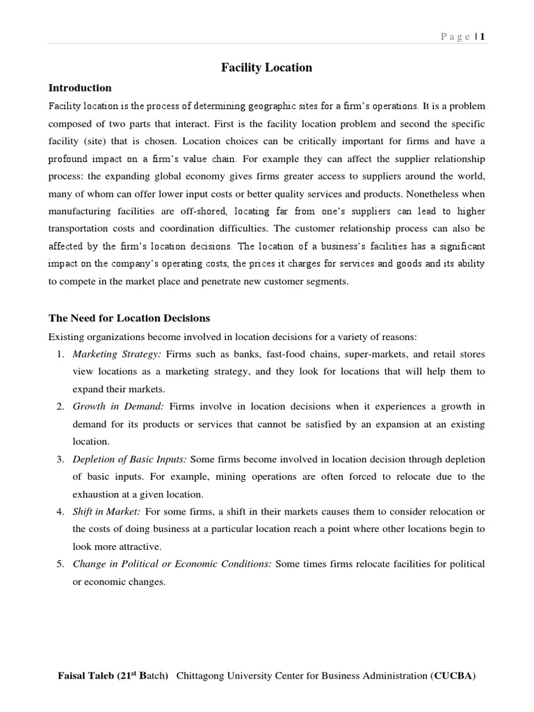 CUCBA - Op & SCM.21st Batch - Mid.Ch04.Facility Location | PDF | Geographic Information System ...