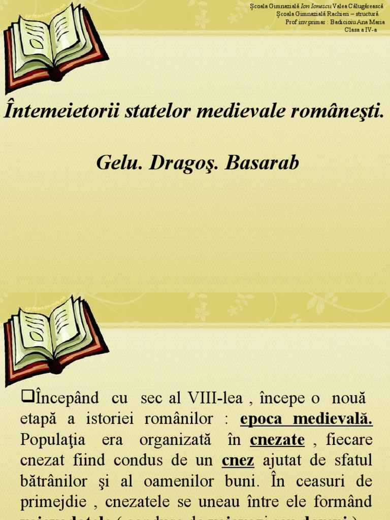 Intemeierea Statelor Medievale Romanesti | PDF