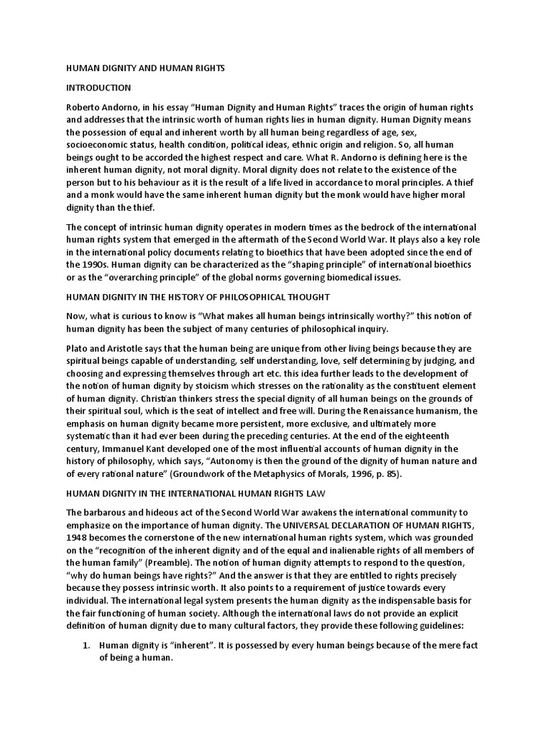 Human Dignity and Human Rights | PDF | Dignity | Human Rights