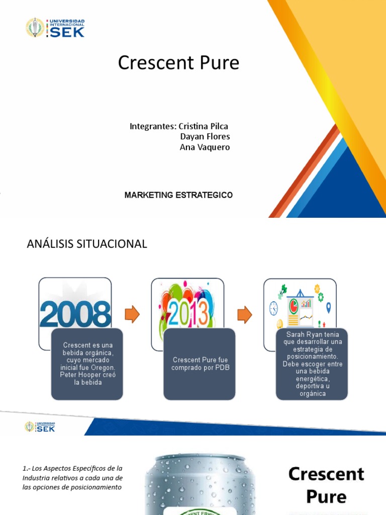 Estrategia de Posicionamiento Crescent Pure | PDF | Análisis FODA | Bebida
