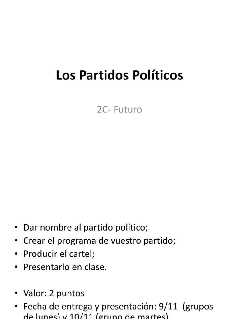 Los Partidos Políticos 2c Futuro | PDF | Juegos y actividades