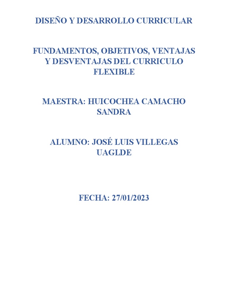 Curriculo Flexible | PDF | Plan de estudios | Maestros