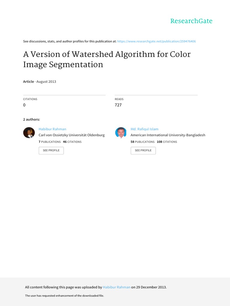 Komparasi Algoritma Watershed | PDF | Image Segmentation | Computer ...