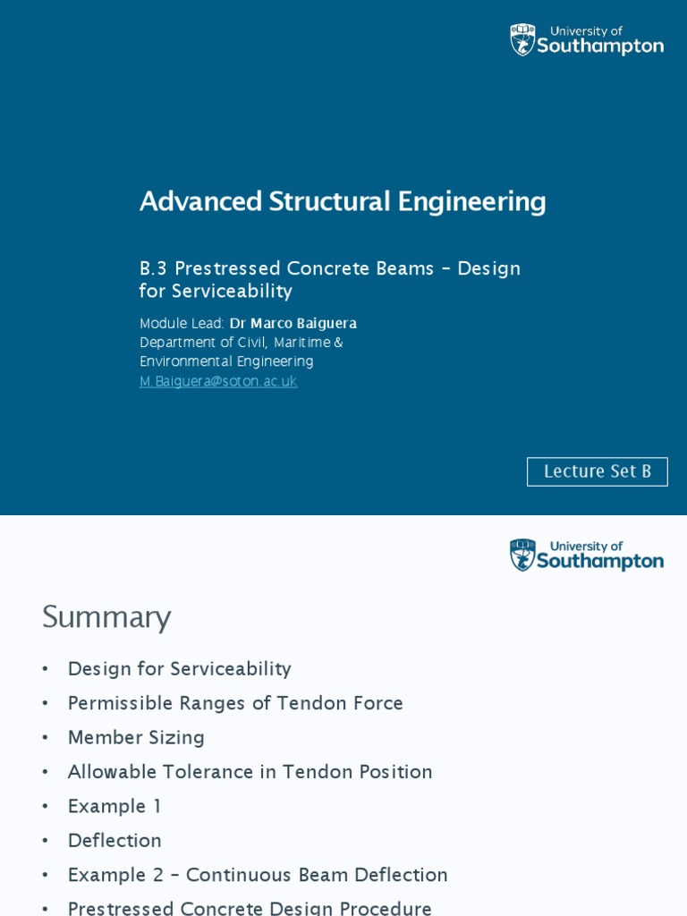 Prestressed Concrete Beam Design | PDF
