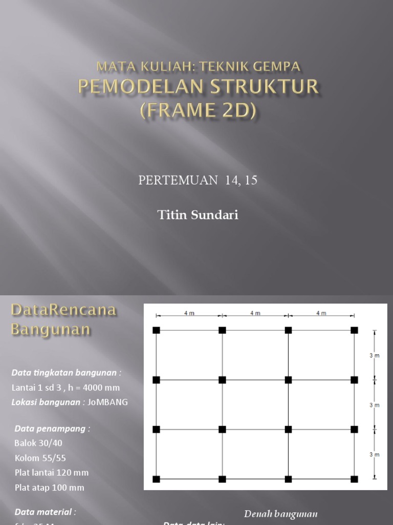 Pemodelan Struktur 2D | PDF