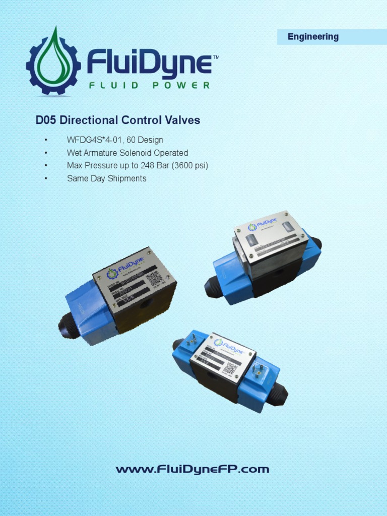 D05 Directional Control Valves Engineering | PDF | Electrical Connector | Manufactured Goods