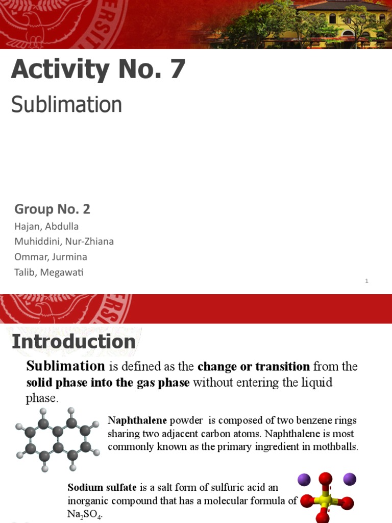 Naphthalene Separation via Sublimation | PDF | Filtration | Mixture