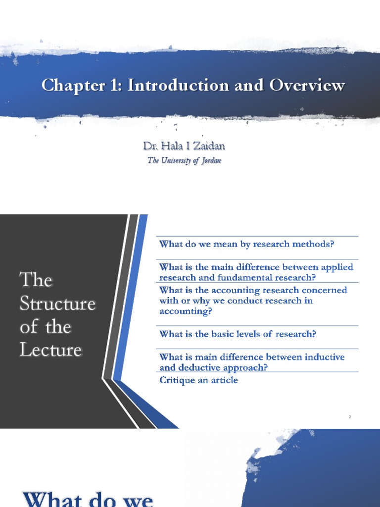 Chapter 1: Introduction and Overview: Dr. Hala I Zaidan | PDF