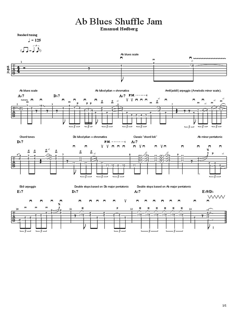 Ab Blues Shuffle Jam | PDF