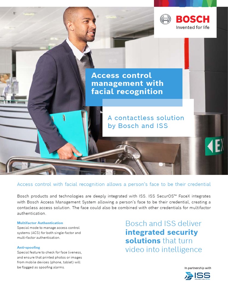 Bosch-Iss Solution Paper Access Control Facial Recognition | PDF ...