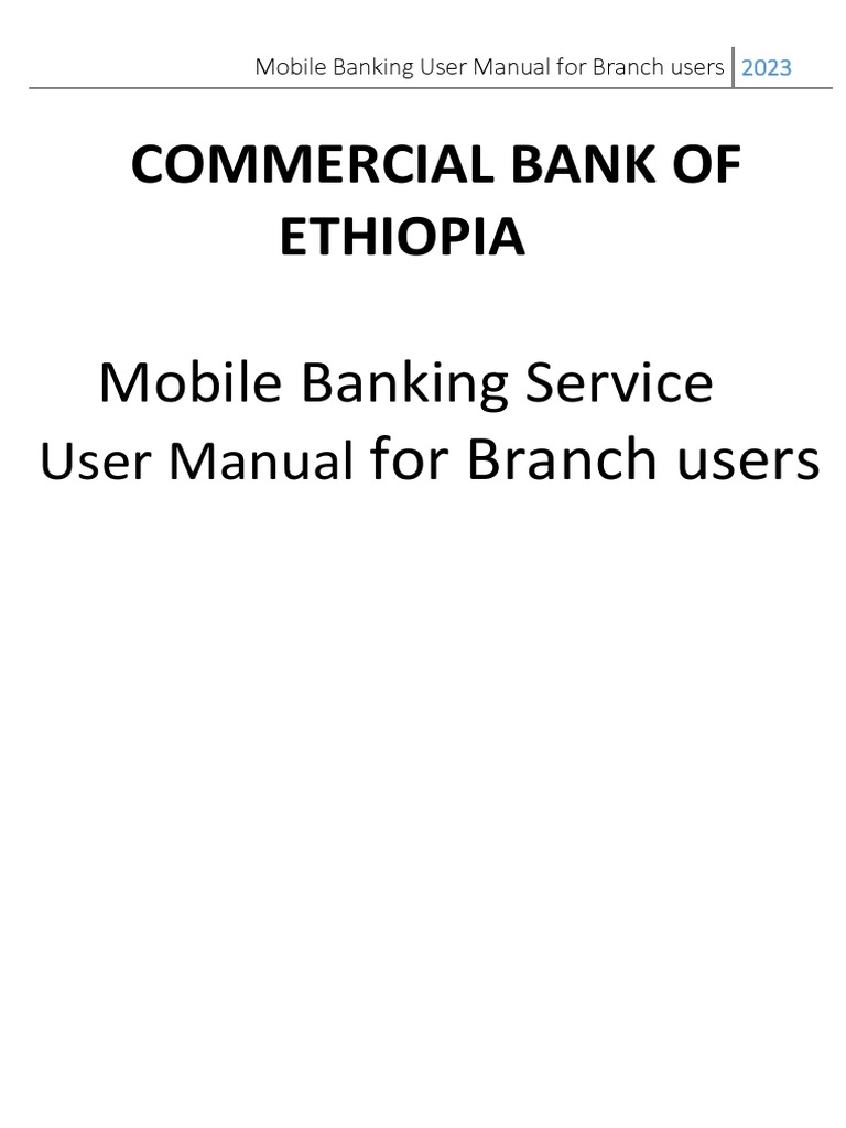 Mobile Banking User Guide For Branch Users PDF | PDF | User (Computing ...