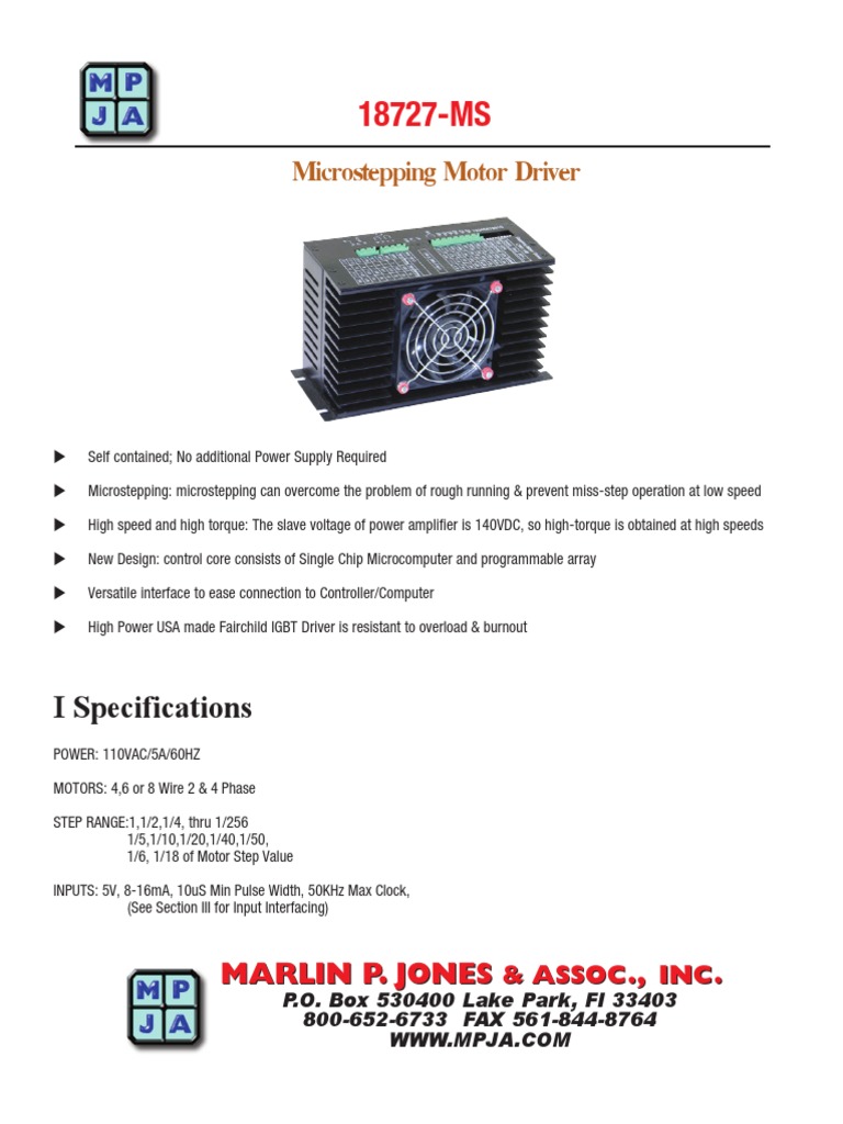 Microstepping Motor Driver: I Specifications | Download Free PDF ...