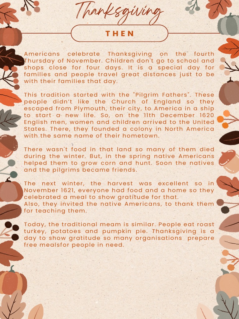 Thanksgiving | PDF | Travel