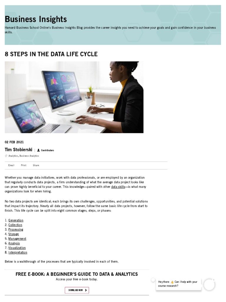 8 Steps in The Data Life Cycle - HBS Online | PDF | Data | Life Cycle Assessment