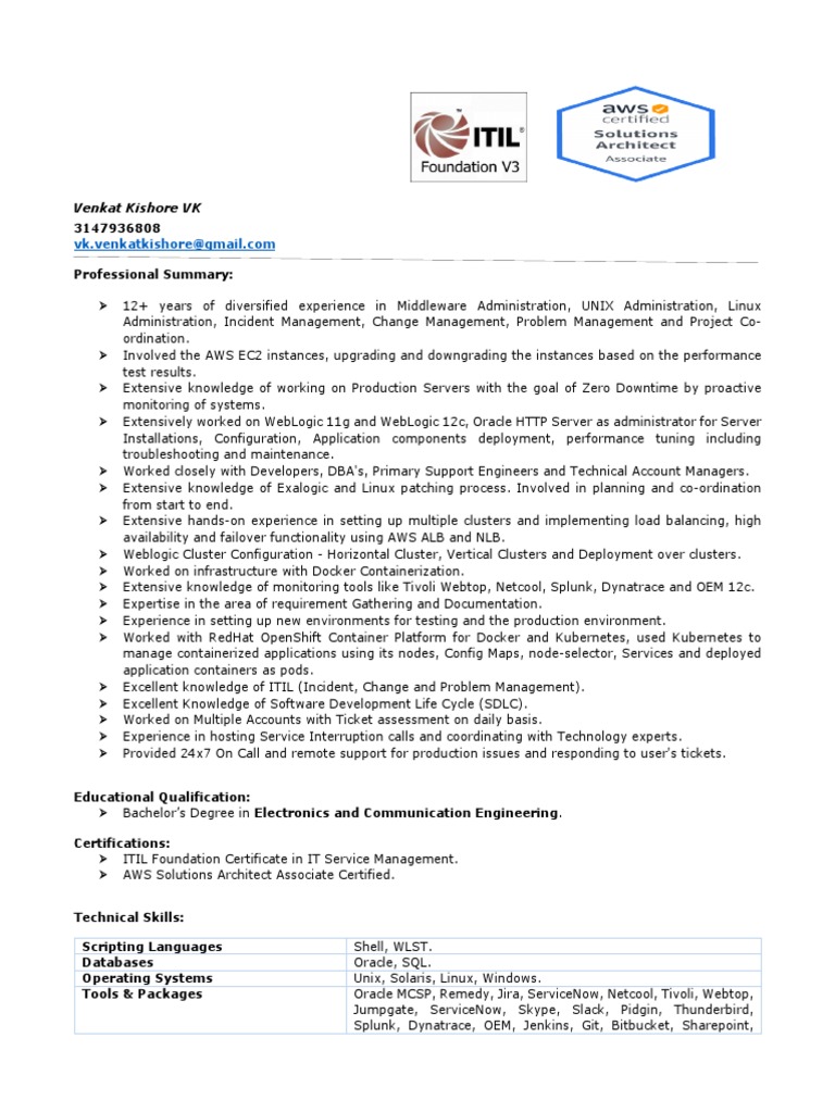 Dice Profile Venkat Kishore VK | PDF | Networking | Internet & Web