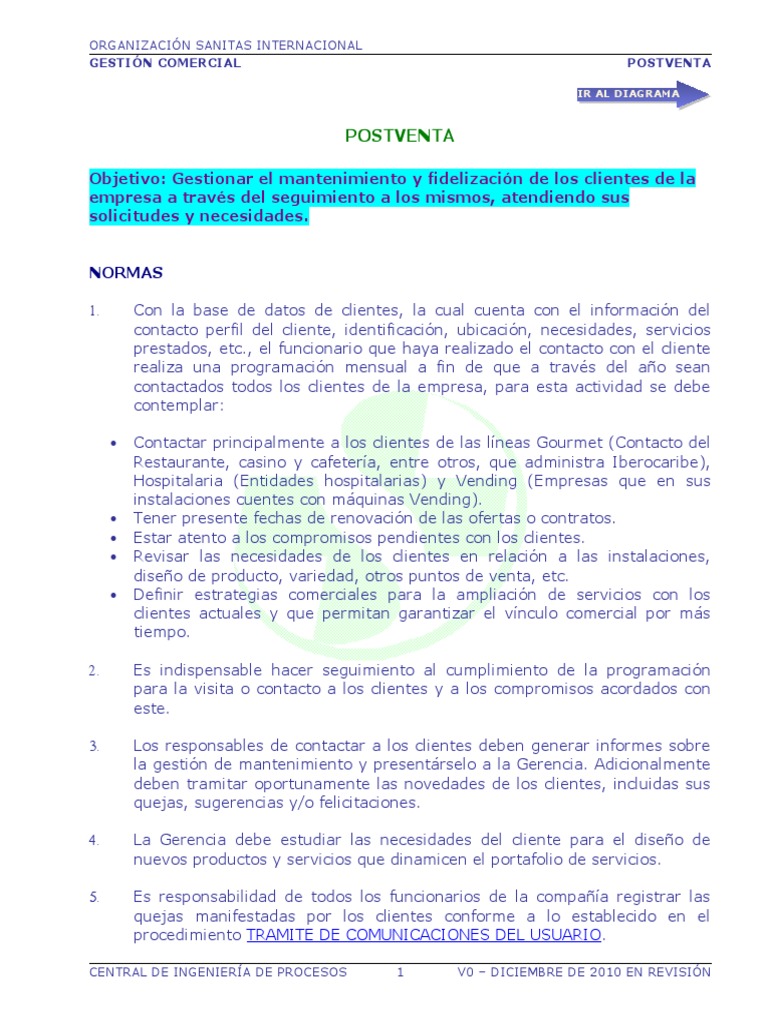 Normas Marco Legal Servcio Postventa | PDF | Informática | Business