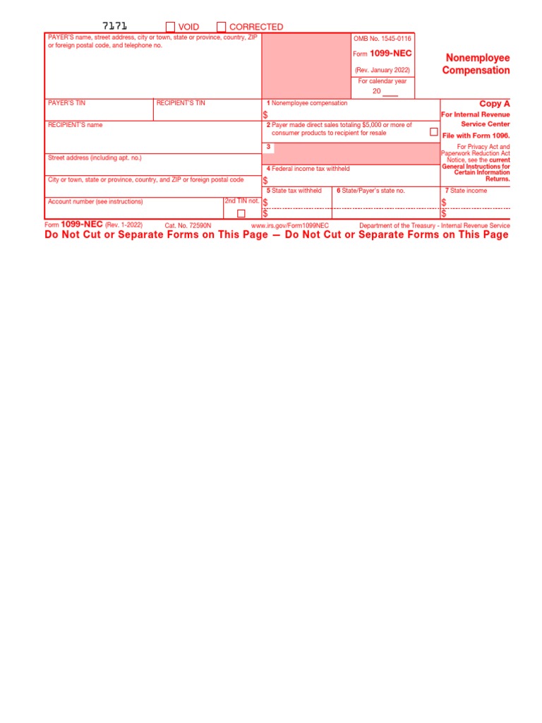 Form 1099nec-PDF Reader Pro | PDF | Irs Tax Forms | Payments