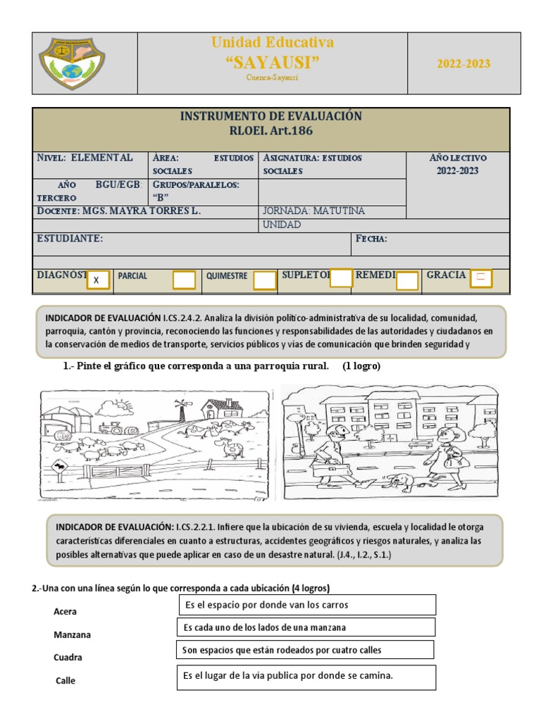 Diagnostico 3ro Eess | PDF