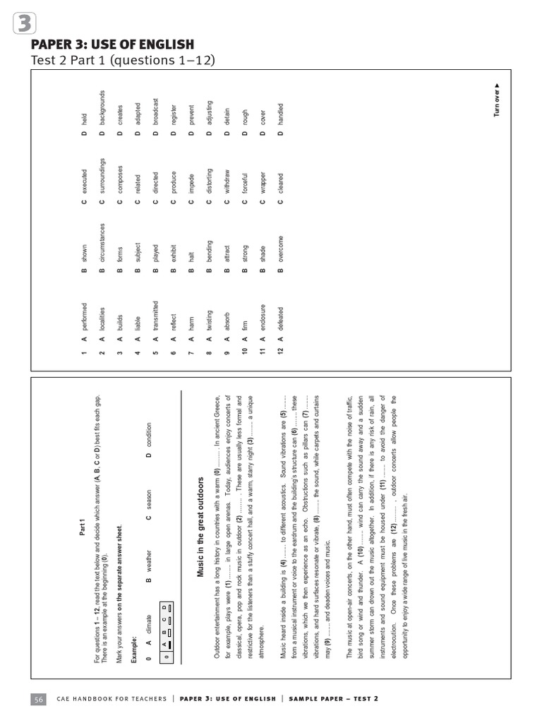 CAE - Test 2 - Use of English | PDF | Aerial Photography