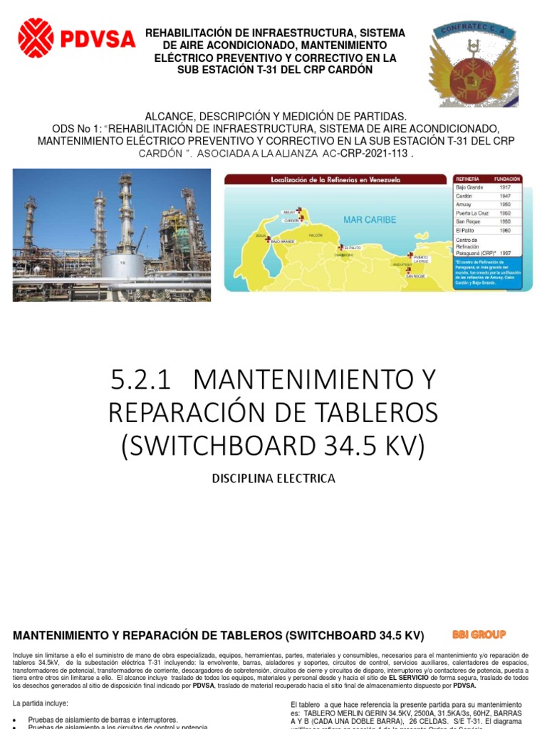 Mante Cardon PDVSA - BBI GROUP | PDF | Relé | Ingenieria Eléctrica