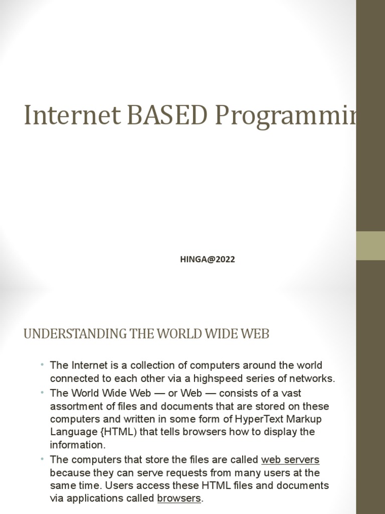 01 Introduction | PDF | World Wide Web | Internet & Web