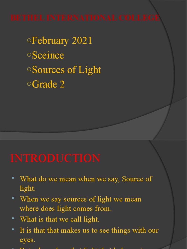 Understanding Sources of Light | PDF