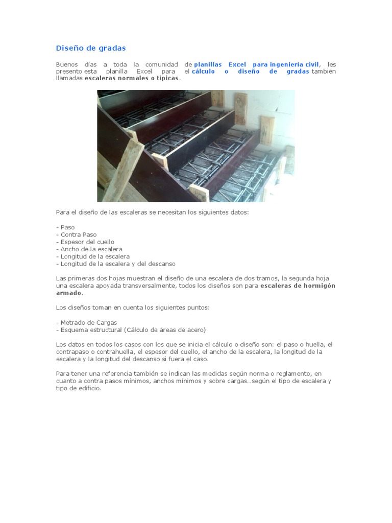 Diseño de Gradas Escalonadas en Hormigón | PDF | Informática | Tecnología