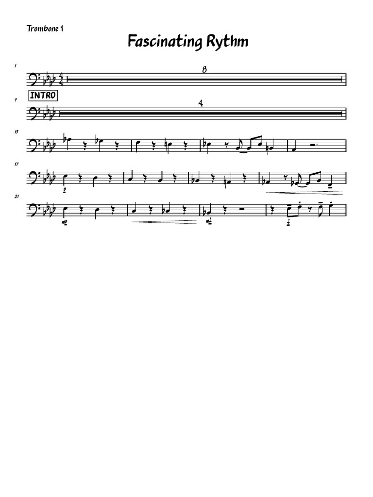 Fascinating Rythm Trumbone | PDF