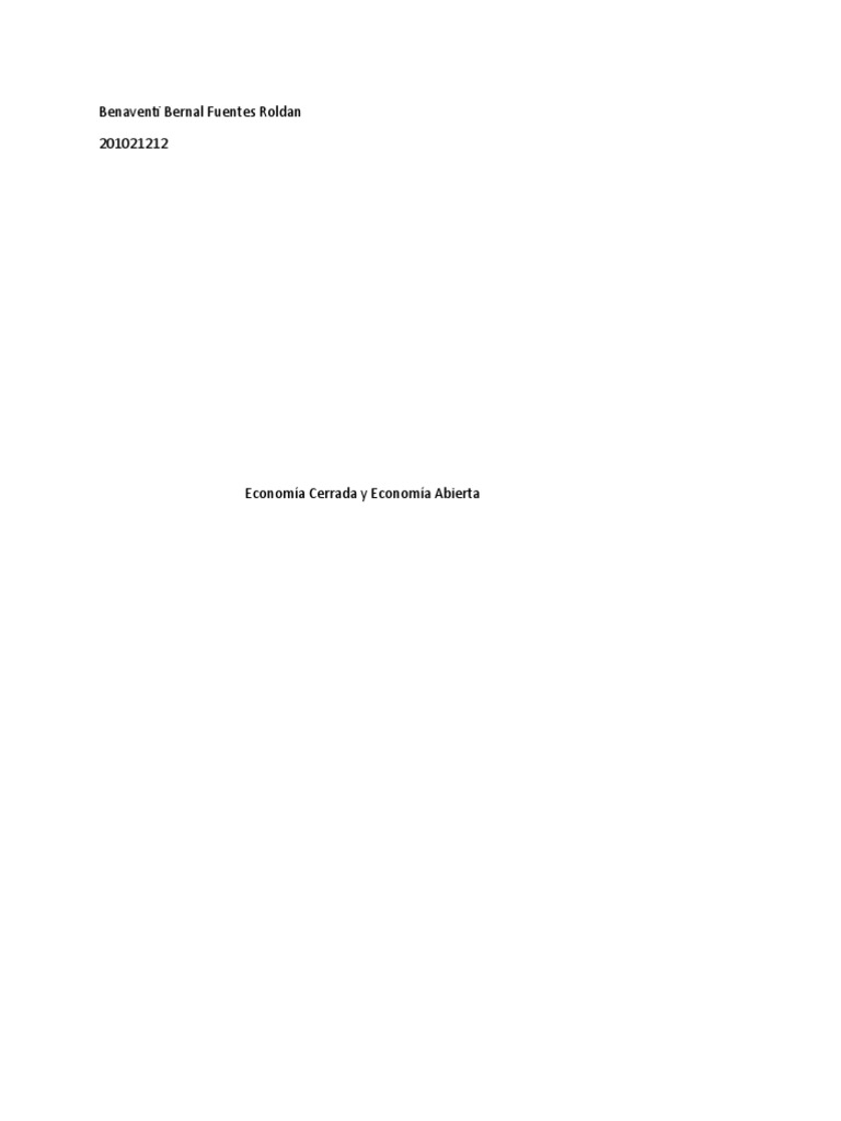 Economía Abierta vs. Cerrada: Claves | PDF | Comercio | Dinero