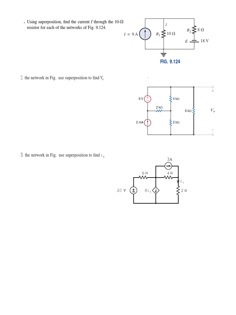Superposition Analysis of Electrical Circuits | PDF