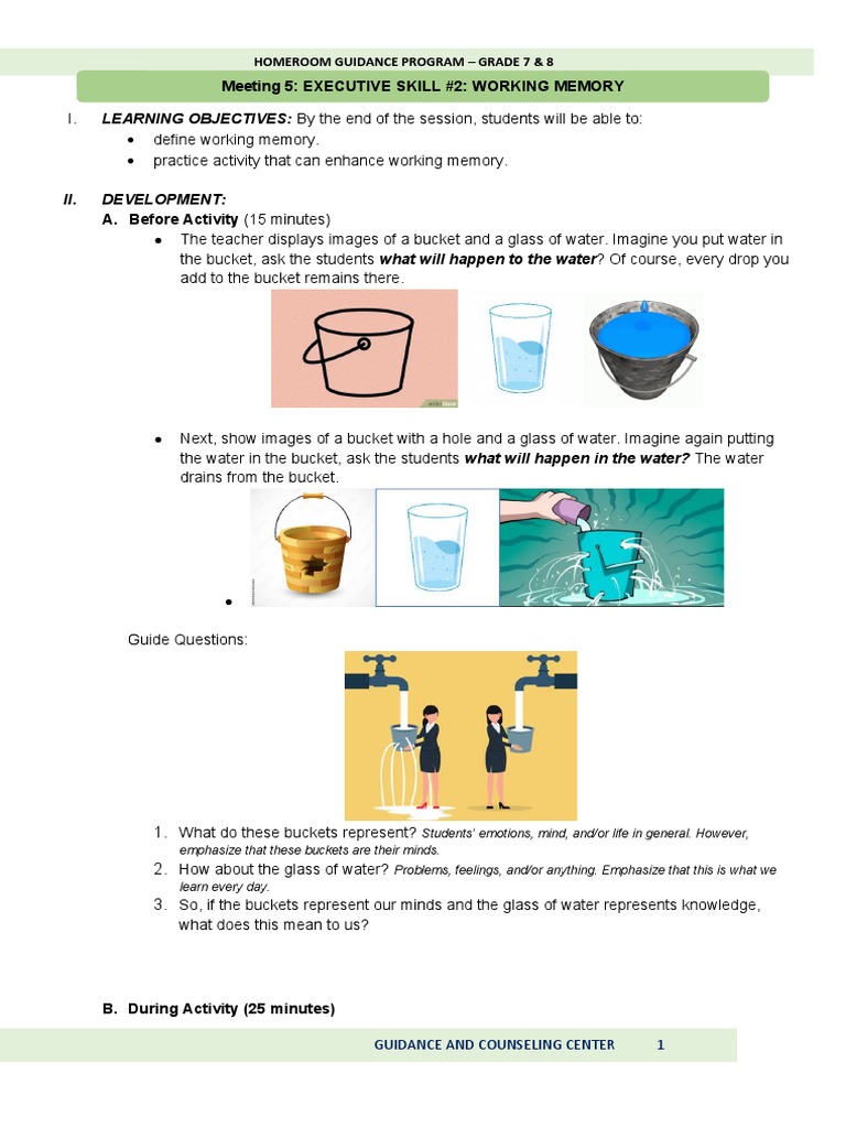 GRADE-7-8-HGP (Working Memory) March (3rd Week) | PDF | Memory | Working Memory