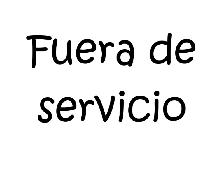 Fuera de Servicio PDF | PDF