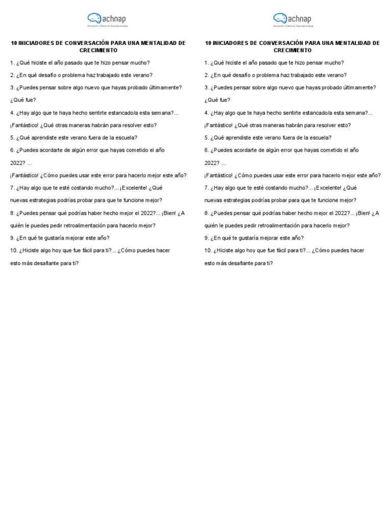 ACtividad de Reflexión 1 - Mentalidad de Crecimiento | PDF