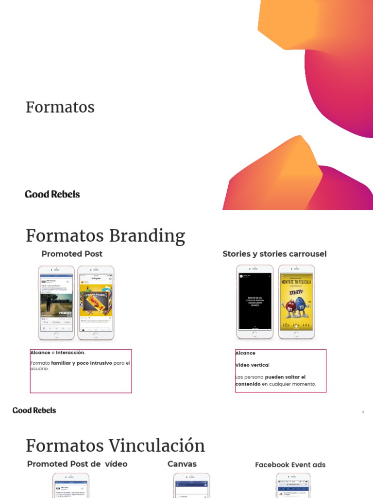 Formatos Publicitarios en Redes Sociales | PDF | Facebook | Software