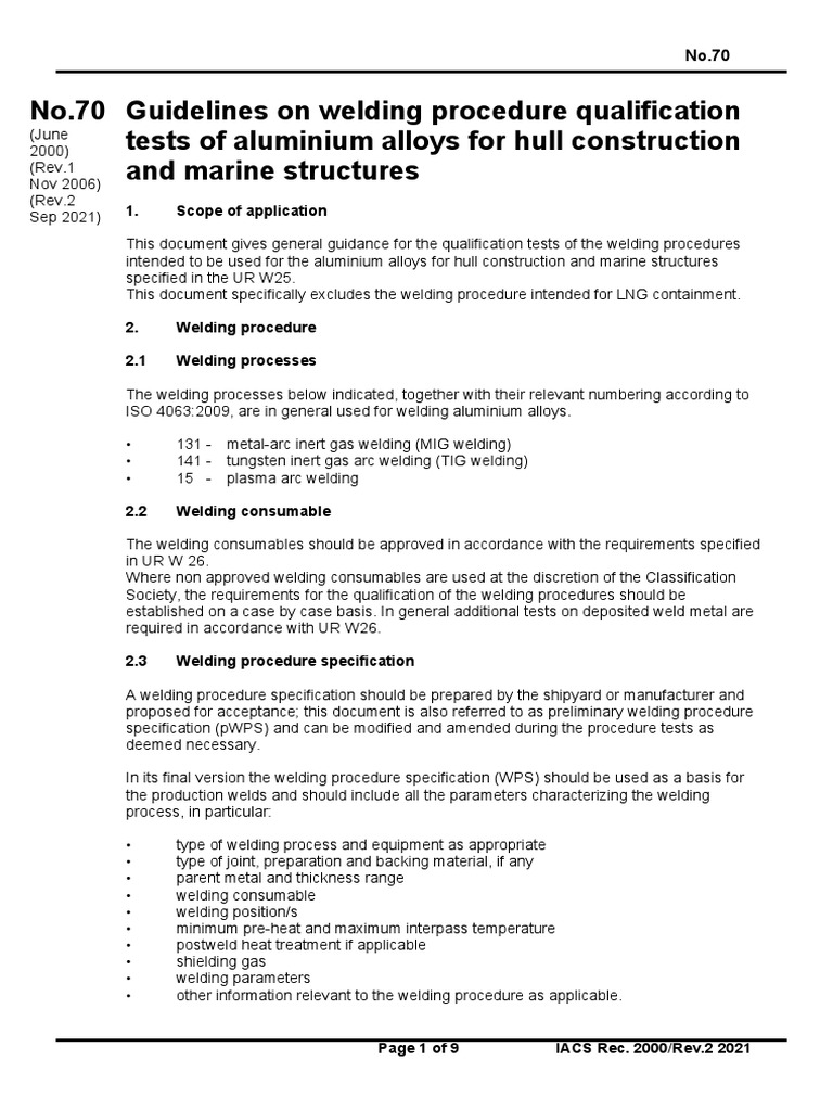 Rec 70 Rev 2 | PDF | Construction | Welding
