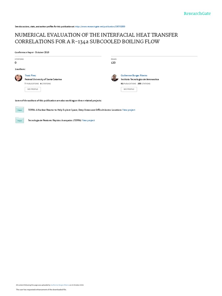 R-134a Subcooled Boiling Flow Analysis | PDF | Heat Transfer | Boiling