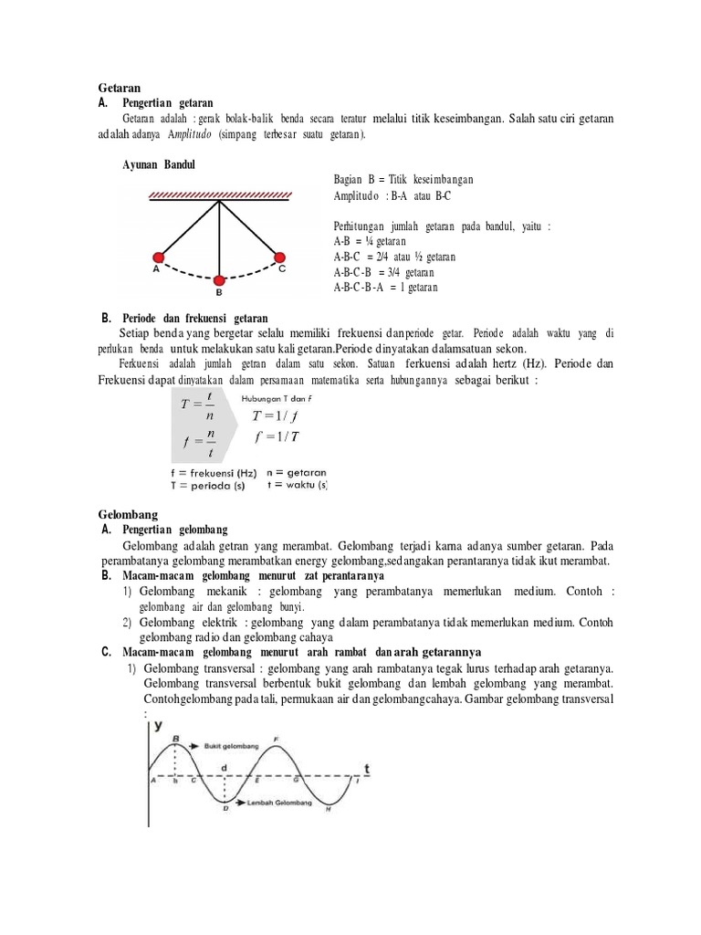 Modul Getaran Gelombang Plus Soal | PDF