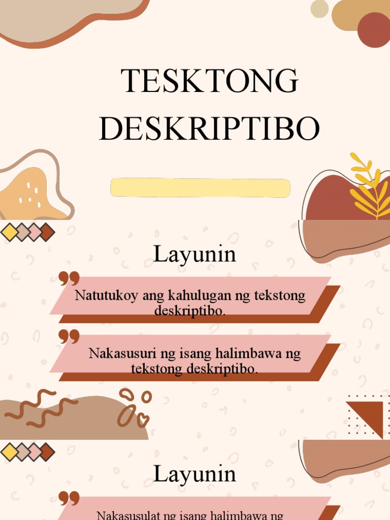 Tesktong Deskriptibo | PDF