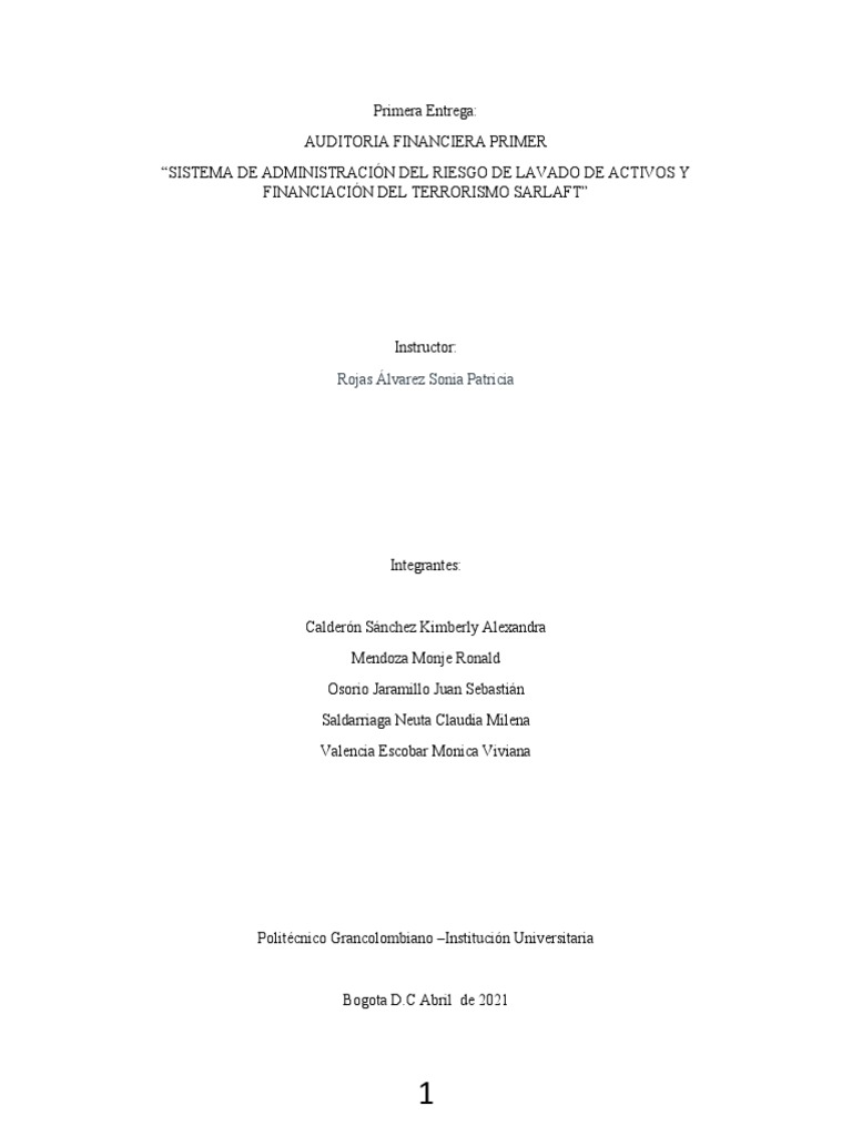 ENTREGA # 2 Auditoria | PDF