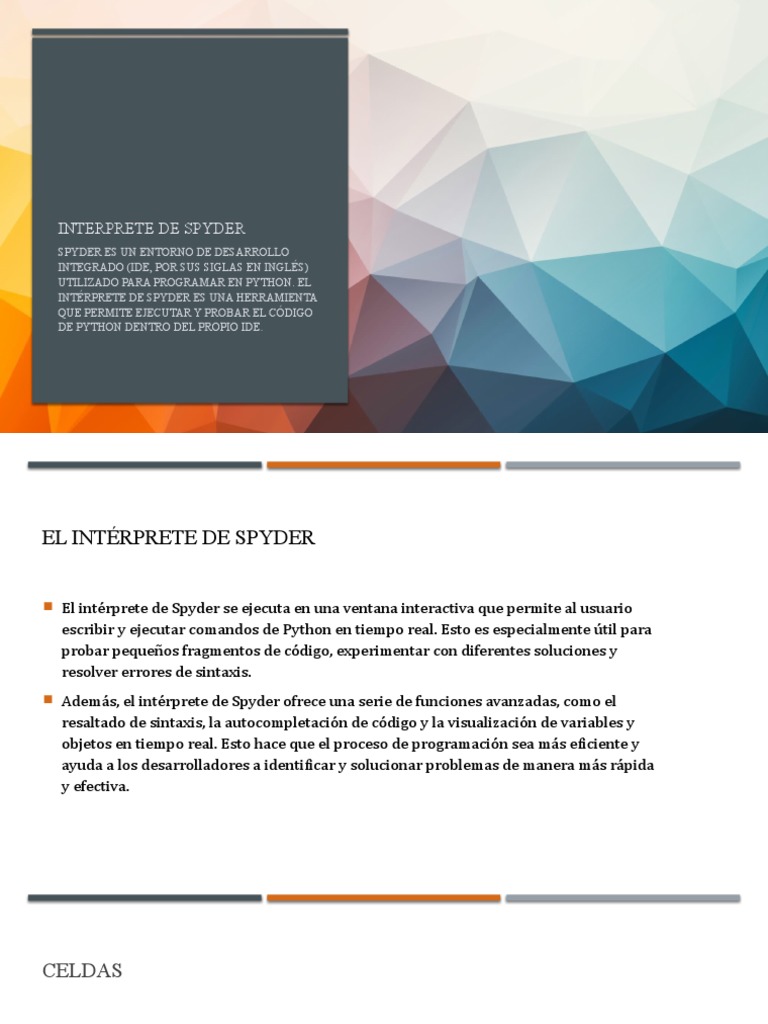 Interprete de Spyder | PDF | Python (lenguaje de programación) | Cadena (informática)