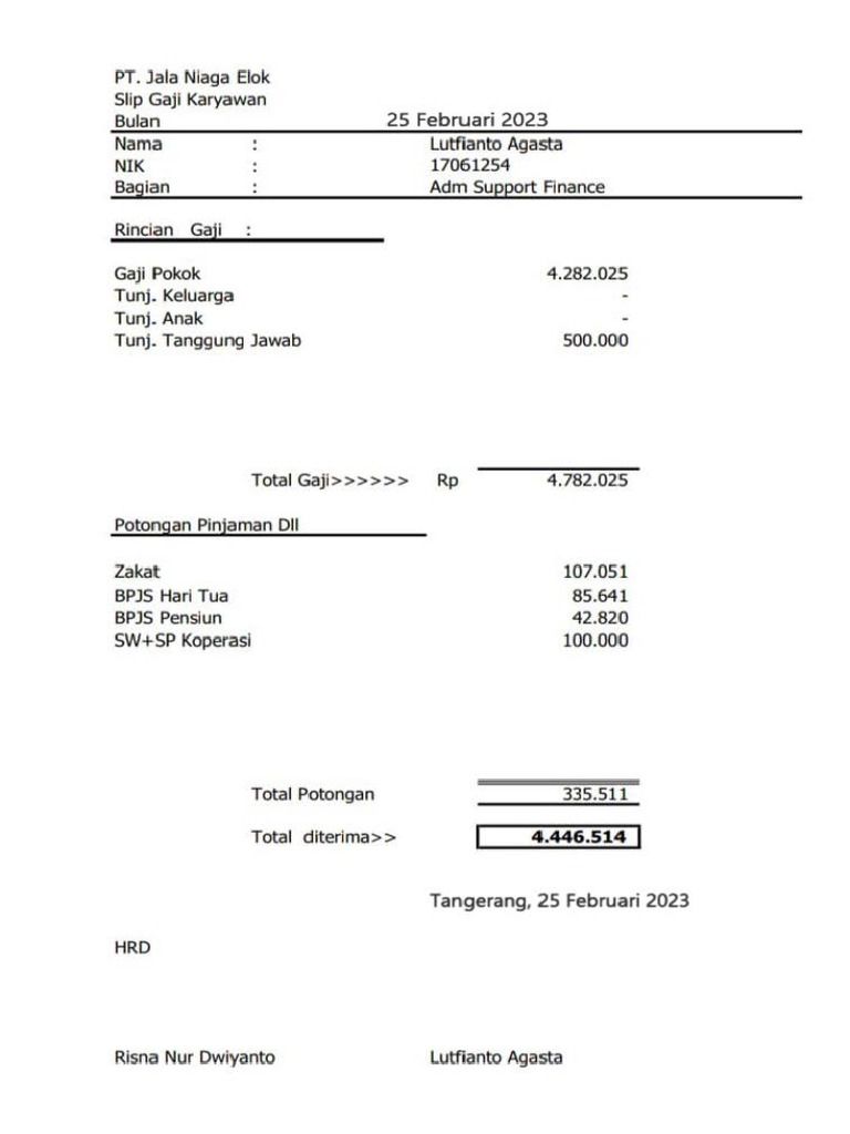 Slip Gaji | PDF
