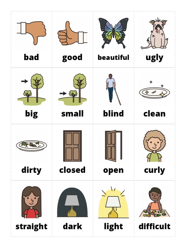 Adjectives Flashcards | PDF