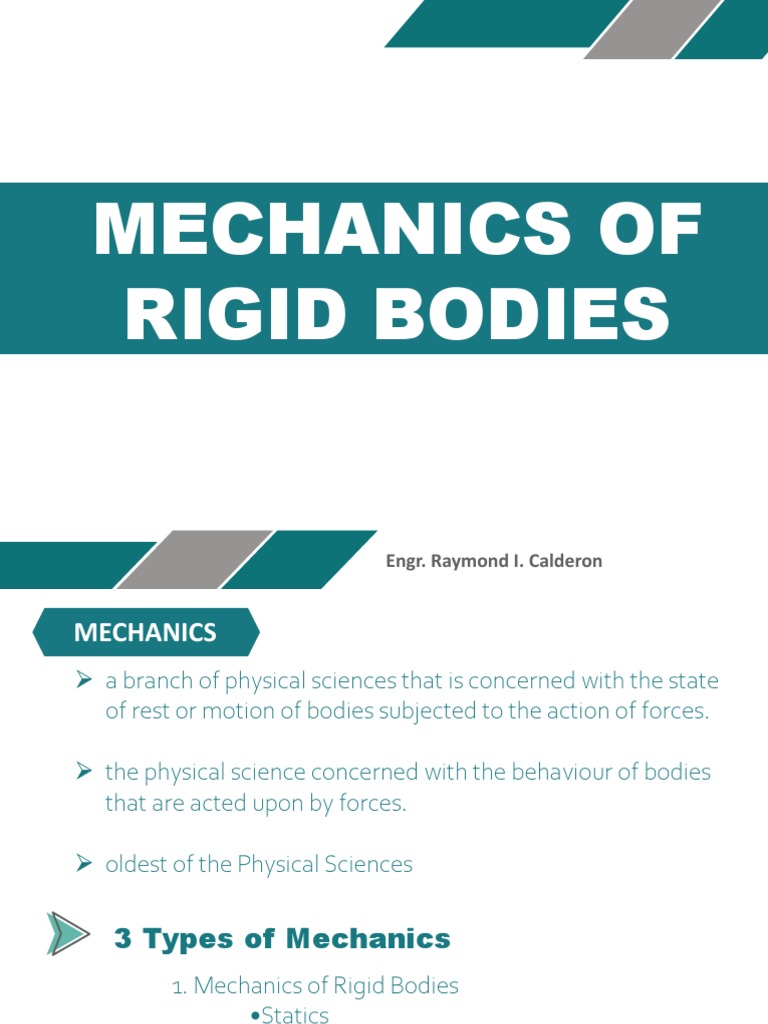 Fundamentals of Mechanics of Rigid Bodies | PDF | Force | Velocity
