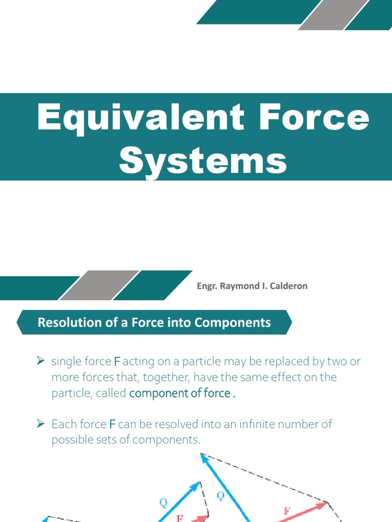 Equivalent Force Systems | PDF | Euclidean Vector | Force