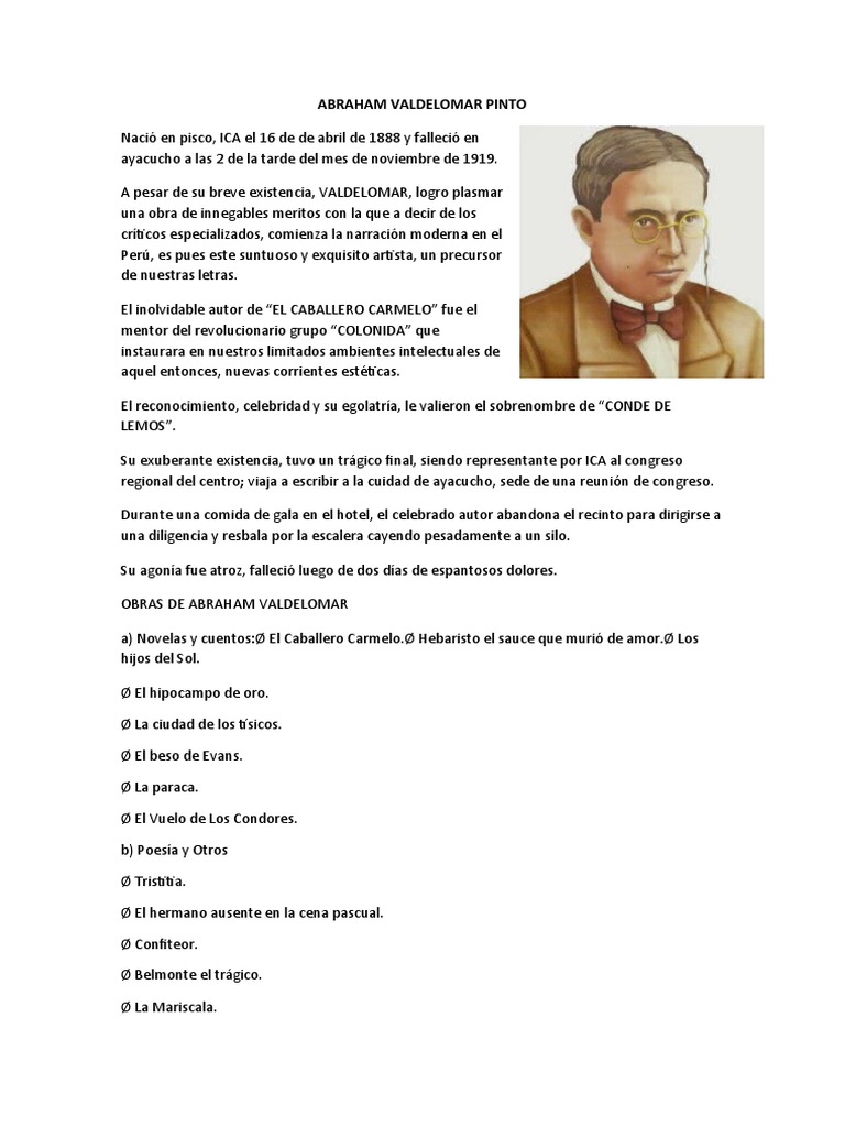 Abraham Valdelomar Pinto | PDF