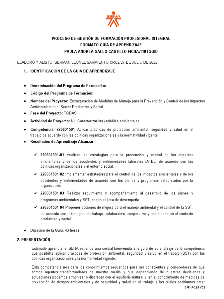 Guia 3 Paula Andrea Gallo | PDF | Entorno natural | Huevo como alimento
