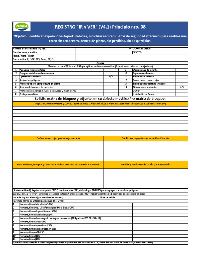 Formato Ir y Ver (V4.1) 072022 | PDF