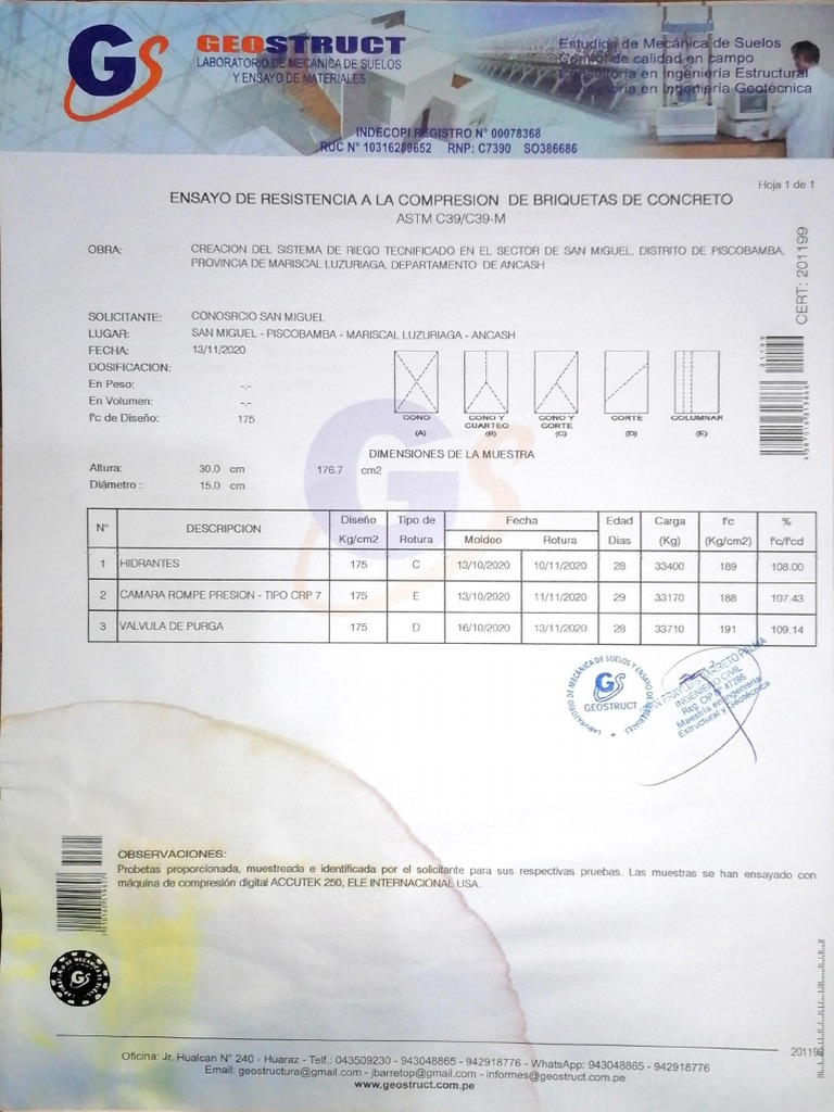 Diseño de Mezcla | PDF | Hormigón | Cemento